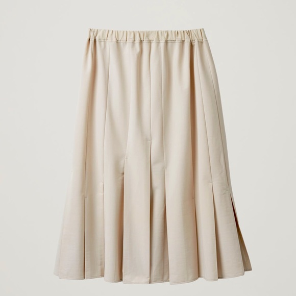 COS | Skirts | Cos Pleated Cottonmix Skirt | Poshmark
